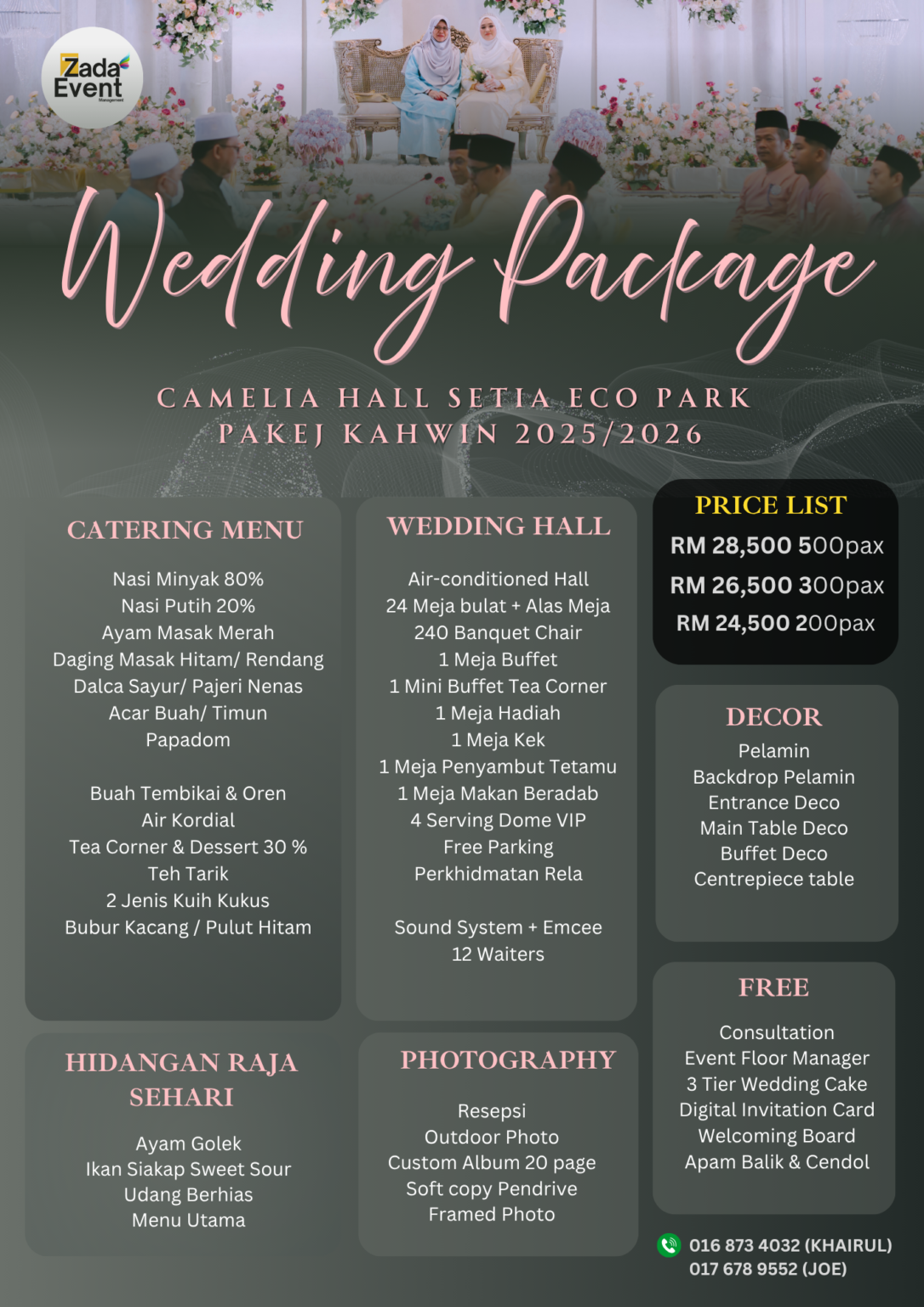 Pakej Perkahwinan 2024 KL Selangor Grand Pacific Ballroom - PAKEJ ...